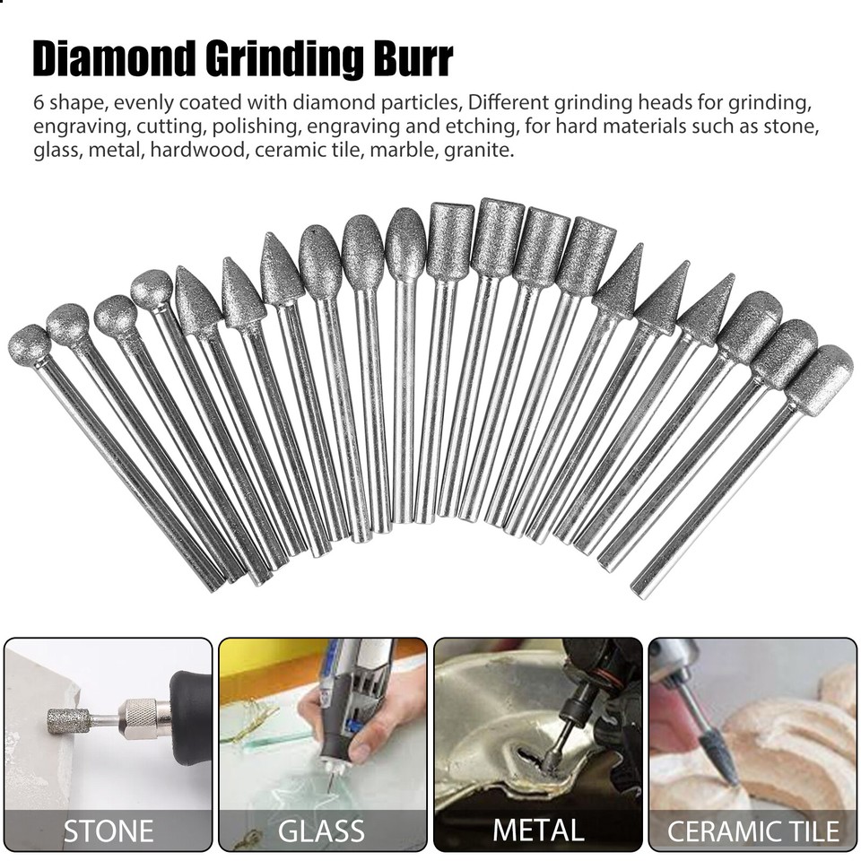 42Pcs Diamond Grinding Cutting Carving Bit Set For Dremel Rotary Tool ...