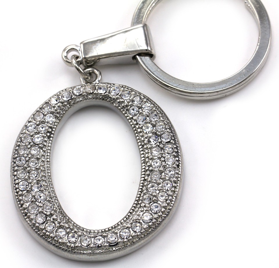 Clear Name Alphabet Initial Letter A-Z Car Keychain Key Ring Wedding ...