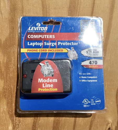 Leviton Laptop Surge Protector (Computer Modem Line Protector) - New in ...