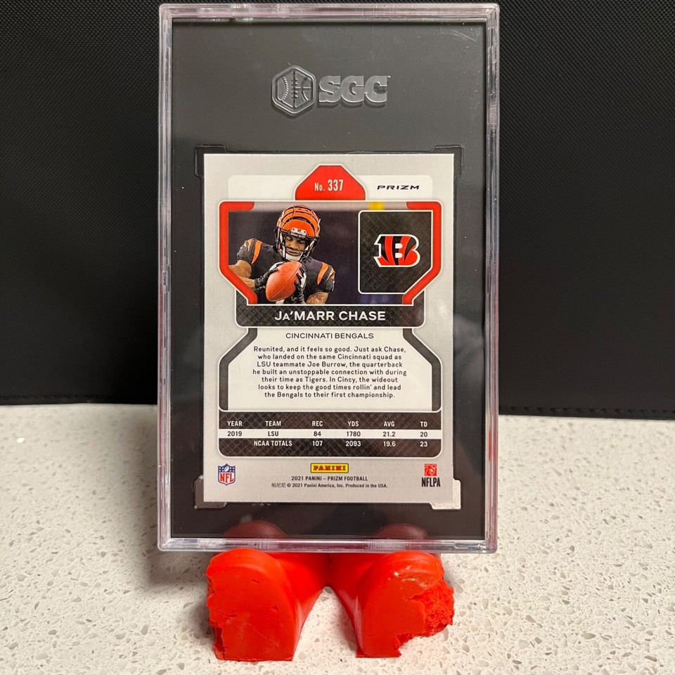 2021 Panini Prizm - Ja'Marr Chase Rookie Card Lazer Prizm #337 SGC 10 ...