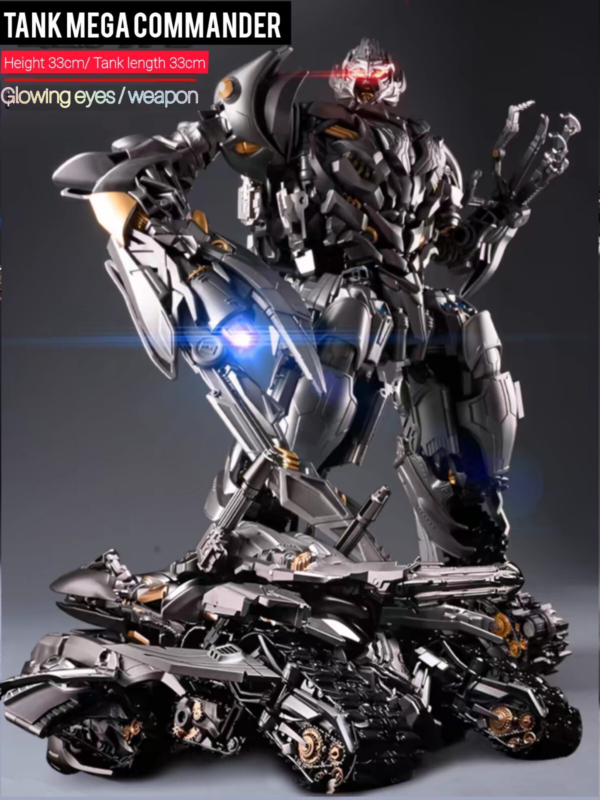 IN US_BMB Oversized LS06 Megatron Tank Mega Commander Figure ...
