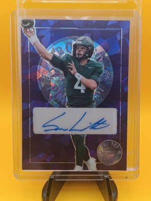 2025 Leaf Sam Leavitt Auto 5/6 Metal Pro Set Platinum Autograph Arizona ...
