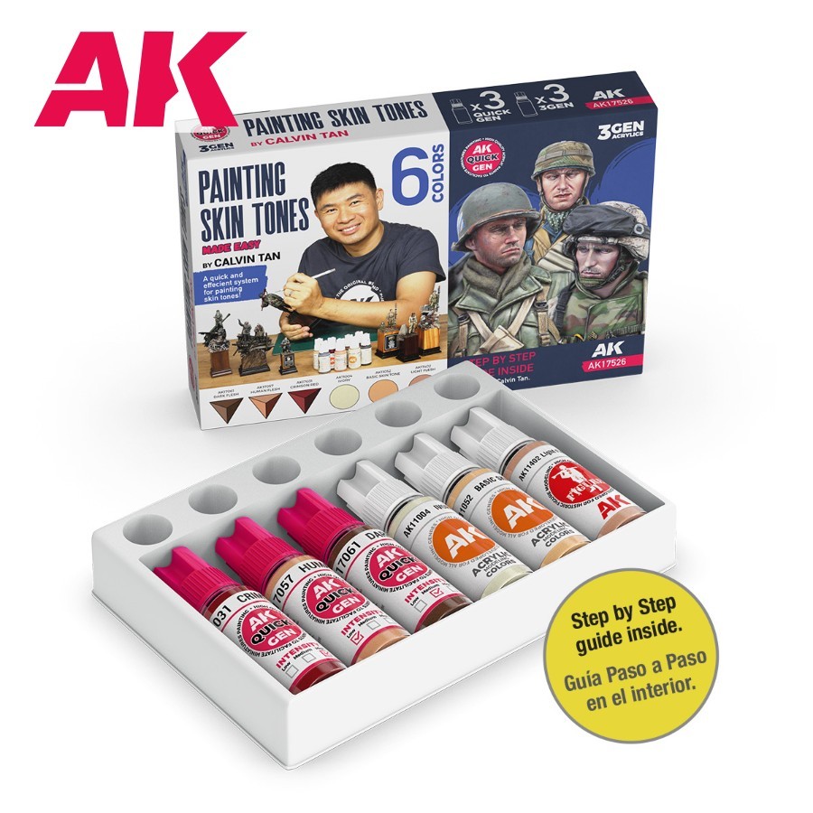 AK : Painting Skin Tones by Calvin Tan - Acrylic Model Color - Paint ...