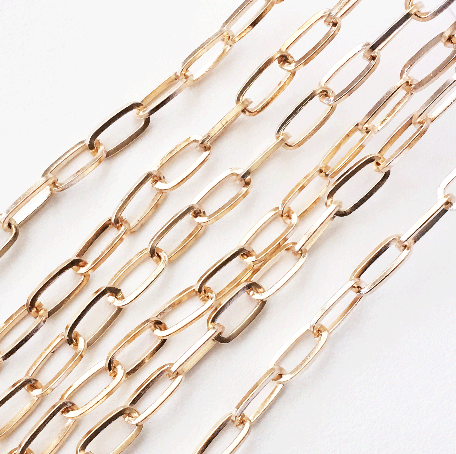 15 ft light gold plated drawn cable chain , bulk drawn cable chain | eBay