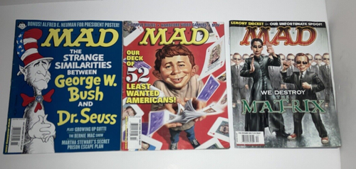 (3) MAD Magazine Issues 2003/2004 George W Bush & Dr Seuss-The Matrix ...