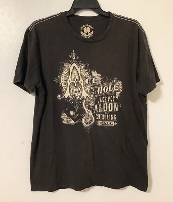 Ace In The Hole Jack Pot Saloon & Gambling Hall Lucky Brand T Shirt Tee ...