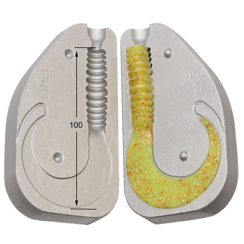 Fishing soft plastic fishing lure molds twister shad worm bait mold | eBay