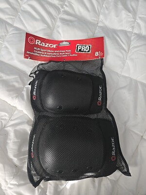 RAZOR PRO YOUTH MULTI-SPORT ELBOW & KNEE PADS SAFETY SET in BLACK 96785 ...