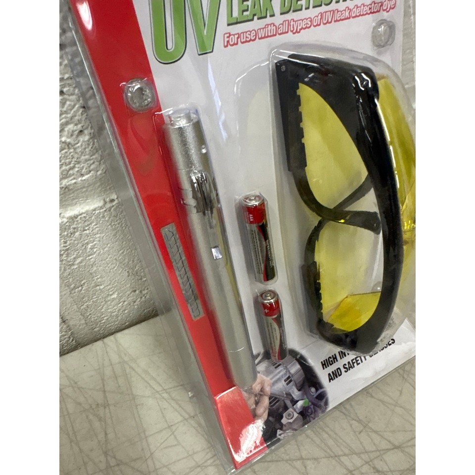 Certified A/C Pro UV Leak Detection Kit UV Light with Safety Glasses ...