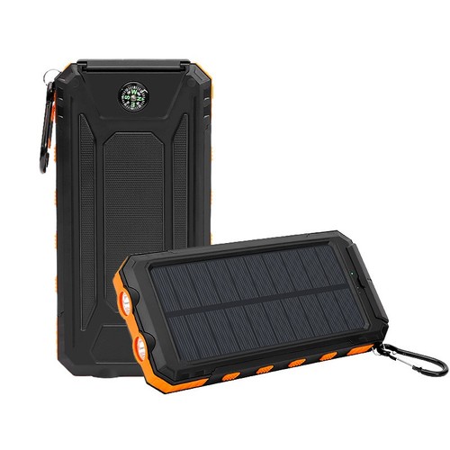 Ultra thin solar power bank 20000mAh with compass three proof solar ...