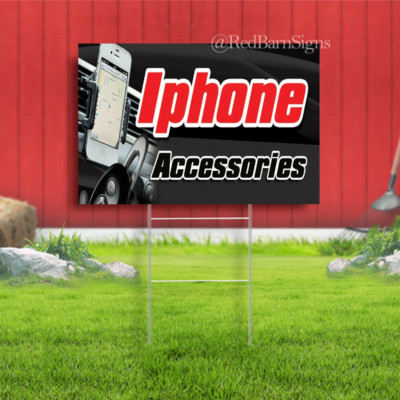Iphone Accessories Indoor Outdoor Yard Sign with metal stakes | eBay