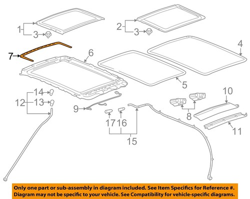 Cadillac GM OEM 10-16 SRX-Sunroof Wind Deflector 20929754 | eBay