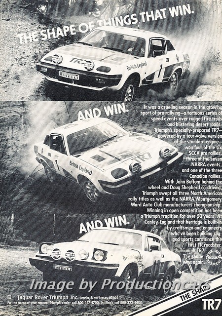 1979 Triumph TR7 Rally Race SCCA Original Advertisement Print Art Car ...