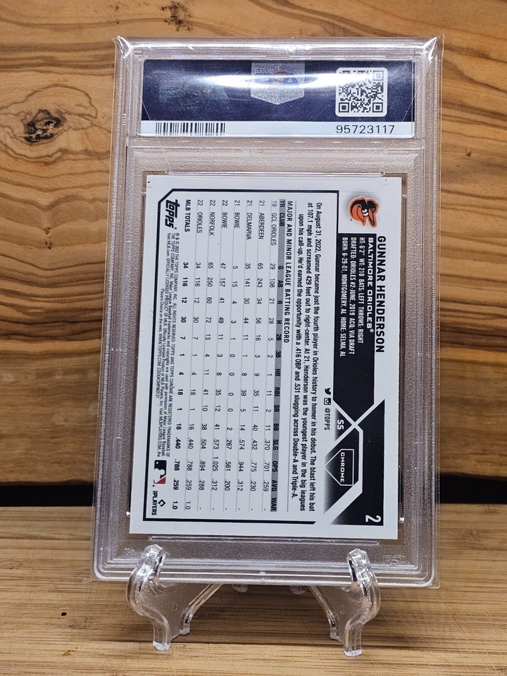 2023 Topps Chrome - Negative Refractor #2 Gunnar Henderson (RC) PSA 9 ...
