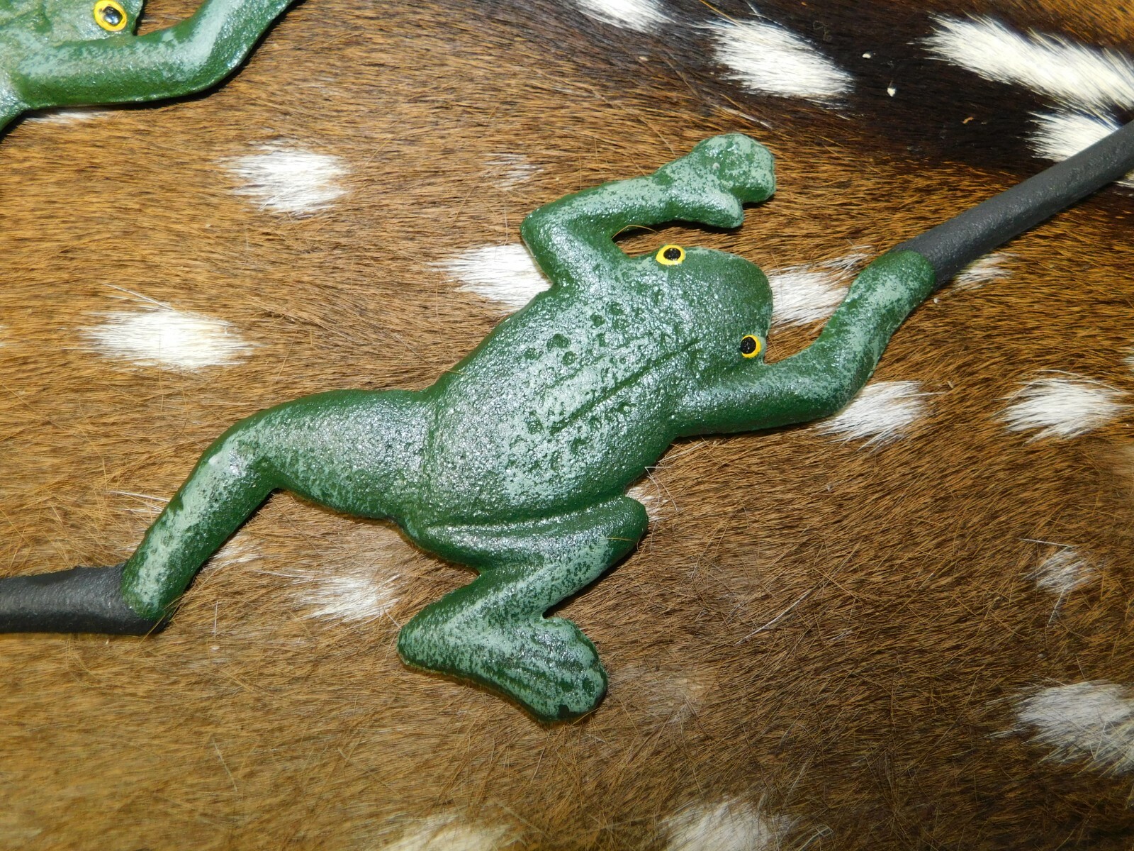 3 Cast Iron Victorian " S " Style FROG Plant Hook TOAD Garden Hanger ...