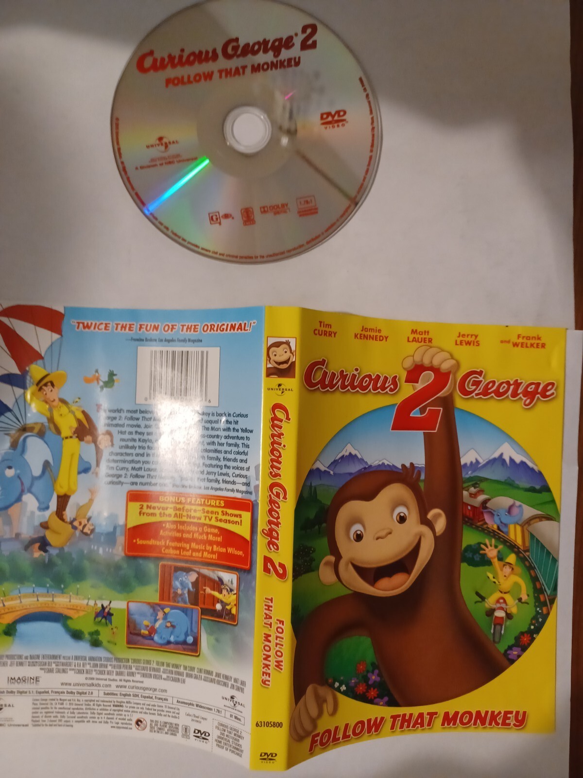 Curious George 2 Follow That Monkey Dvd Cover