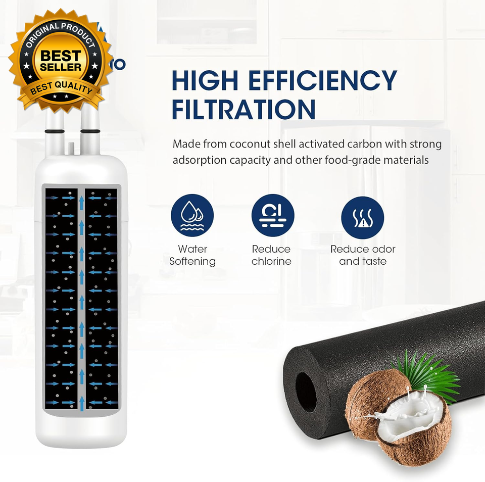 EDR1RXD1 Refrigerator Water Filter Compatible with Whirlpool W10295370A ...