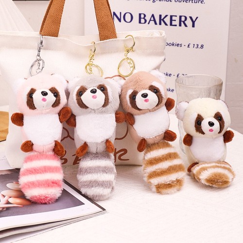 Soft Plush Pendant Raccoon Backpack Accessorie Cartoon Raccoon Keychain ...