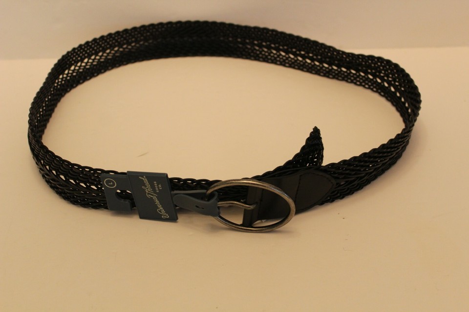 Universal Thread Wide Braided Belt Bonded Leather Size Med Large | eBay