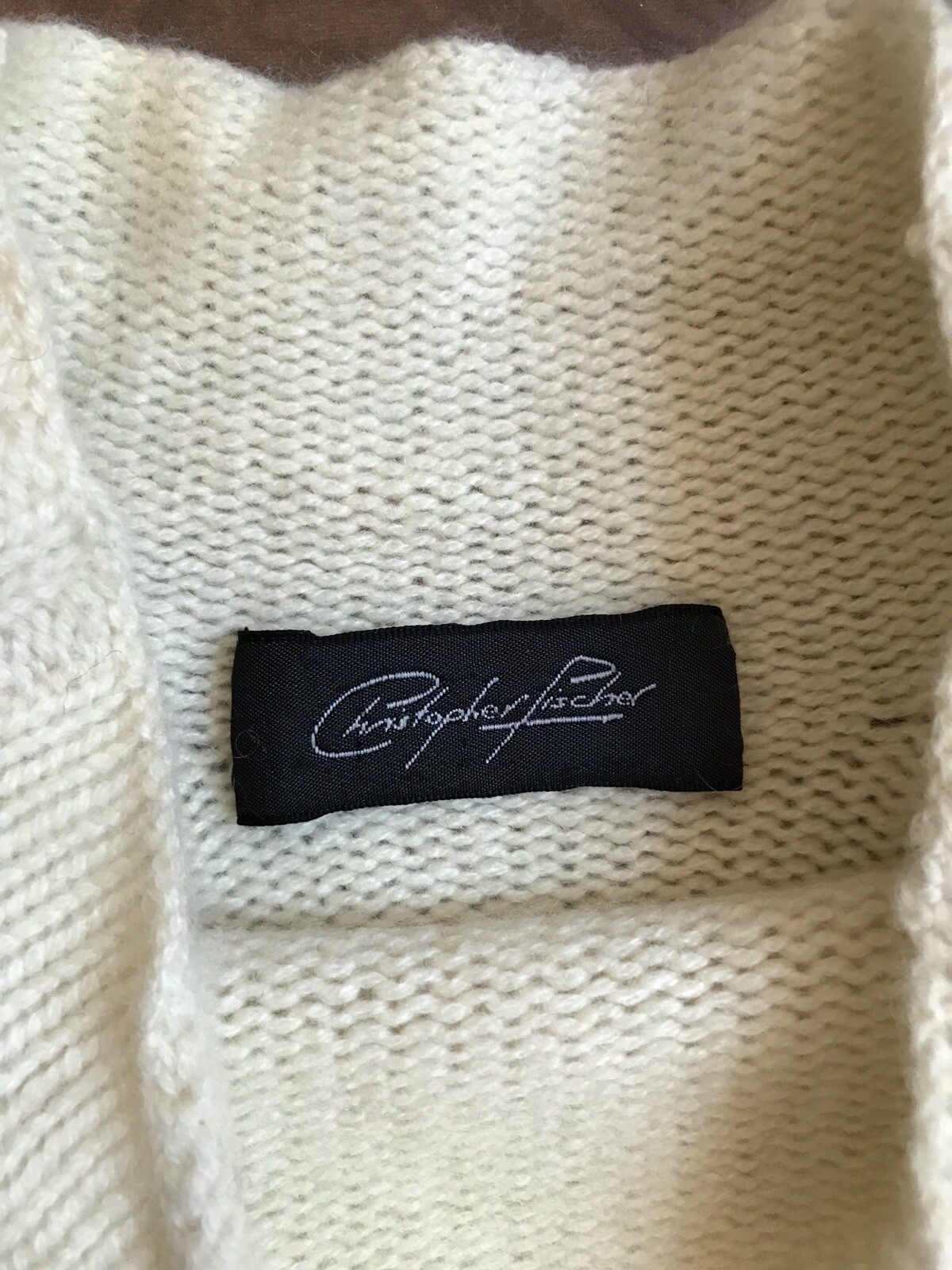 Christopher Fischer Cream Cashmere Rollneck Sweater - Gem