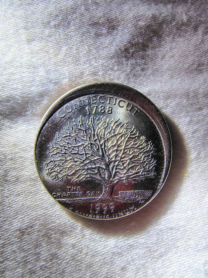Error Quarter Misprint Mistake Off Center Strike 25 Cents Washington ...
