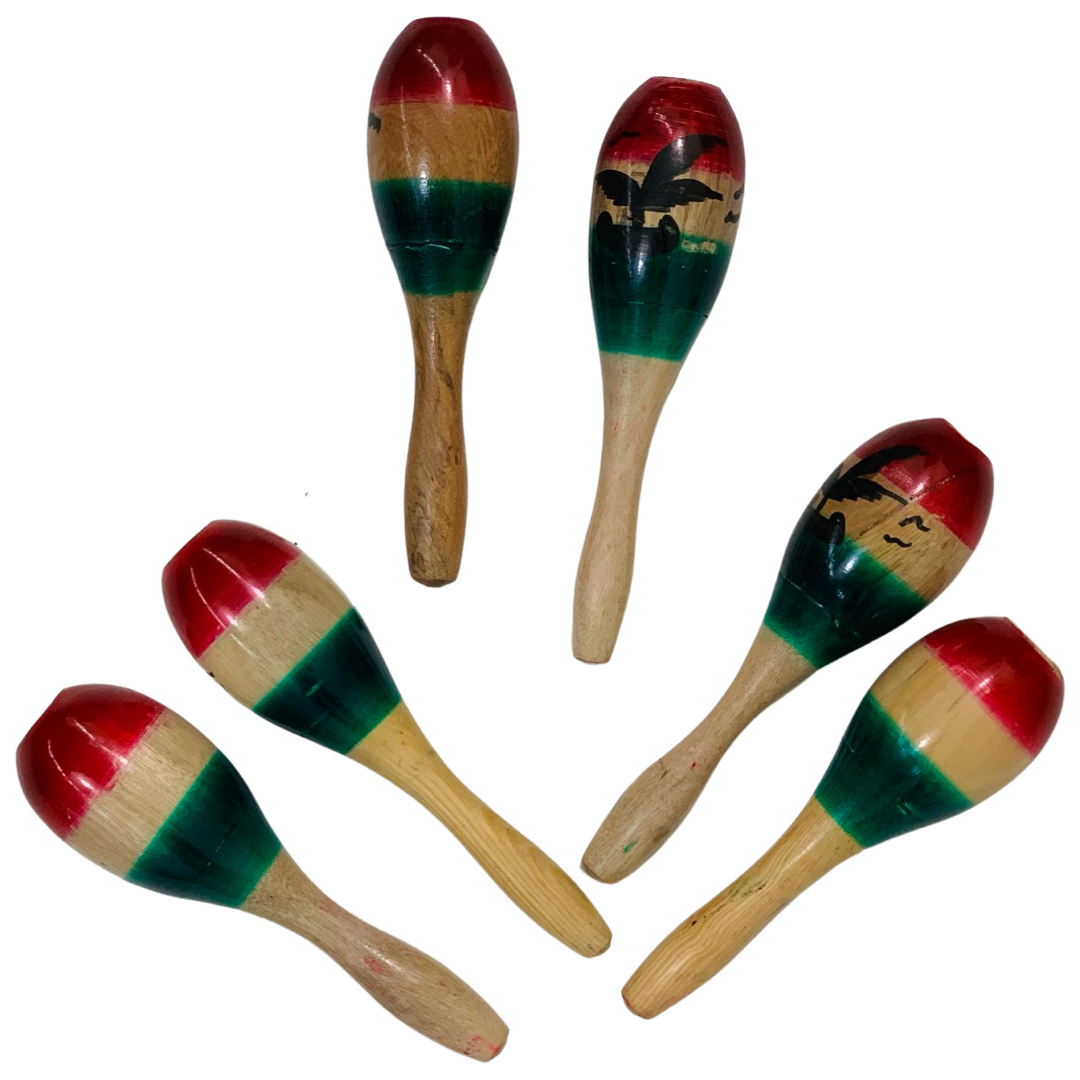 Traditional Mexican 3 color Maracas - Pack of 3 (Total of 6 maracas) | eBay