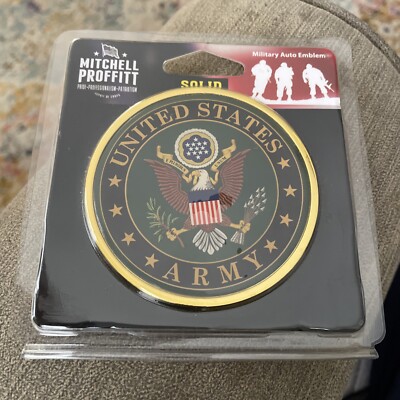 Mitchell Proffitt United States Army Crest Round AC-03 Gold Auto Emblem ...
