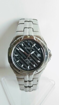 Bulova Marine Star Men's Diver 96G21 C867960 WR 100M Carbon Fiber ...