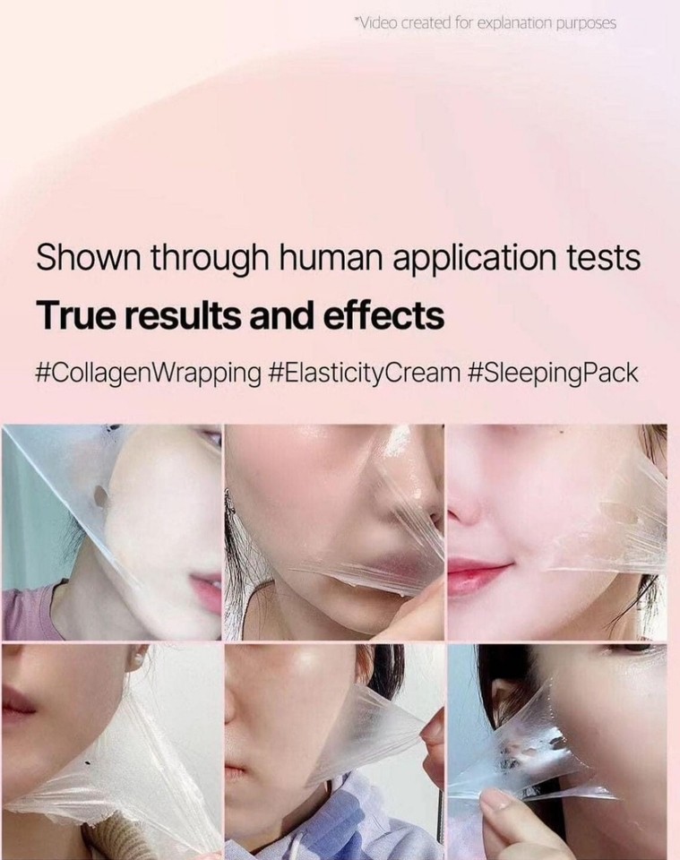 MEDICUBE Collagen Wrapping Mask 2.53 oz / 75ml Renewal Night Care Mask ...