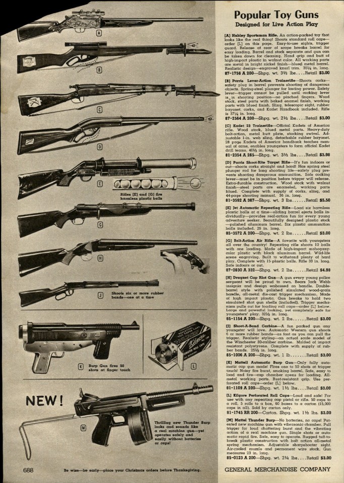1957 PAPER AD COLOR 3 PG Wyatt Earp Gun Holster Roy Rogers Tommy Burp ...
