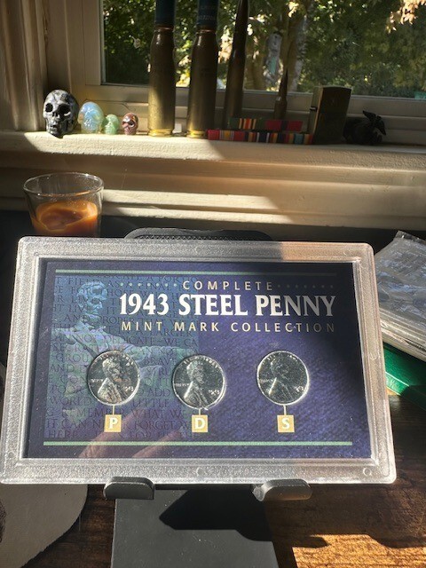 Complete 1943 Steel Penny Mint Mark Collection 3 pc Collectible Coin ...