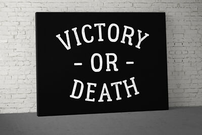 Victory & Death Canvas - Motivational Wall Art - Gym & Office Decor | eBay