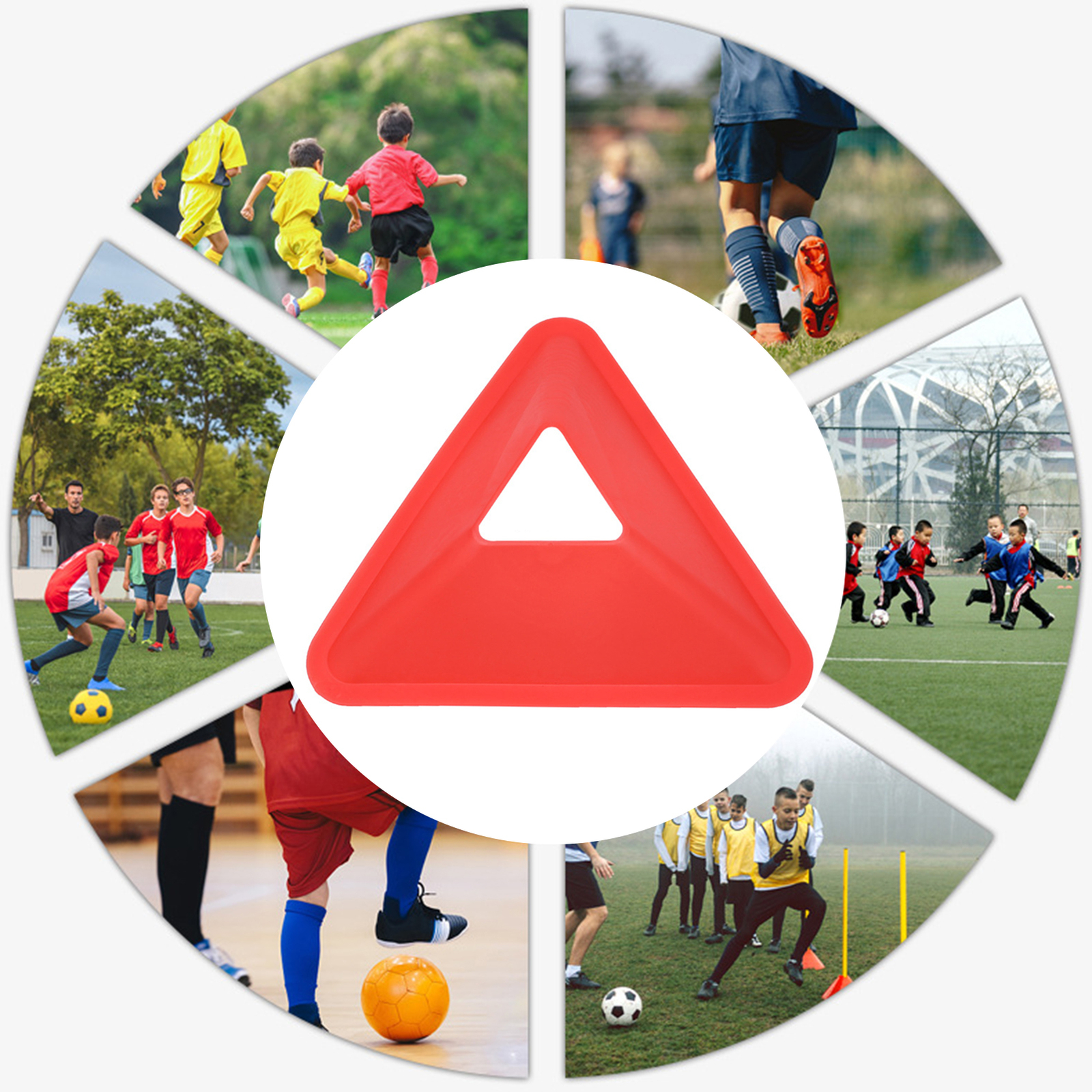 2 Pcs Soccer Roadblocks Bright Colors Strengthen Agility Portable Cones ...