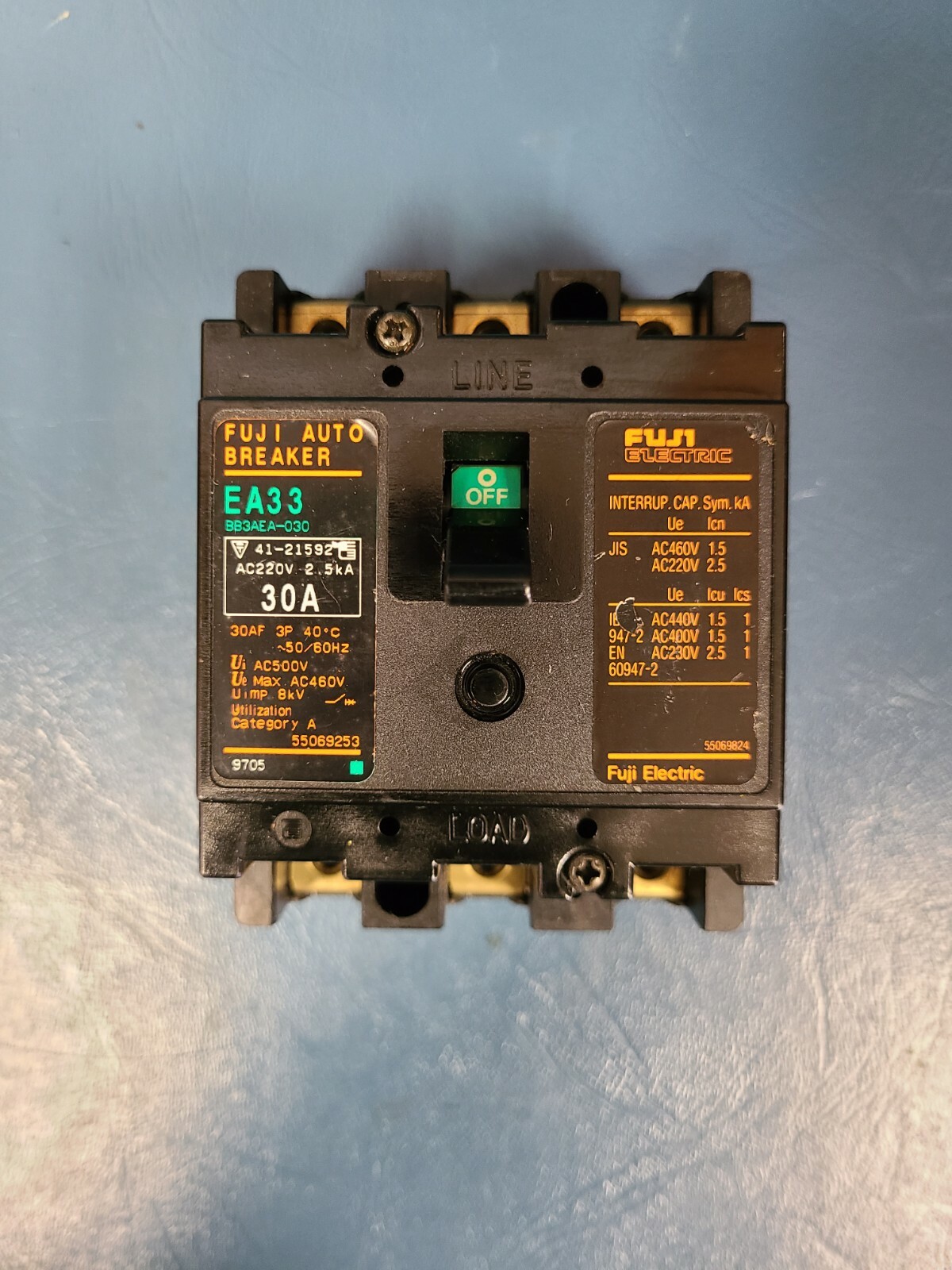 Fuji Electric EA33 BB3AEA-030 Auto Breaker 30A 3 Pole | eBay