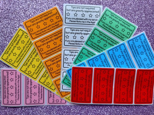 50 DoorDash UberEATS Grubhub Delivery 2.25" STICKERS LABELS INSTACART ...