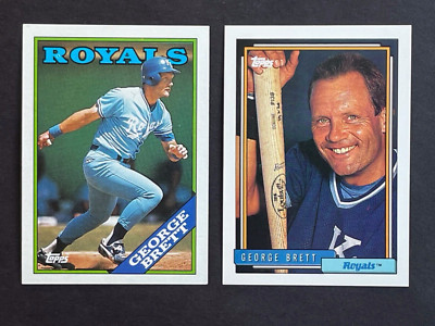 Topps George Brett 1988 #700 and 1992 #620 in NM condition- free ...