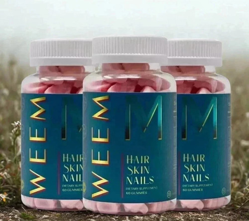WEEM Hair Skin and Nails Gummies, Vegan biotin Vitamins, Healthy Hair ...