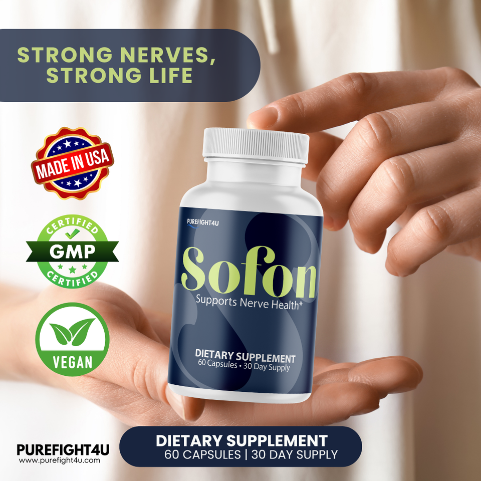 Sofon Capsules, Natural Nerve Support Formula Supplement - 60 Capsules ...
