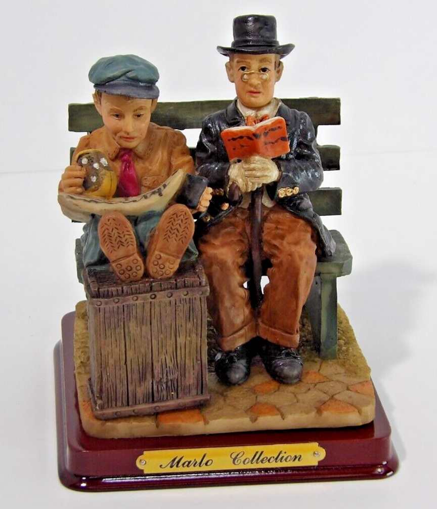 Two Men on a Bench Figurine - Marlo Collection - Vintage Decor | eBay