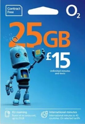 O2 Sim Card New Sealed Only 20p Pay As You Go 02 GREAT PRICE LIMIT SALE ...