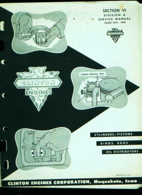 1959 (Nov.) Clinton Engines Division A service manual | eBay