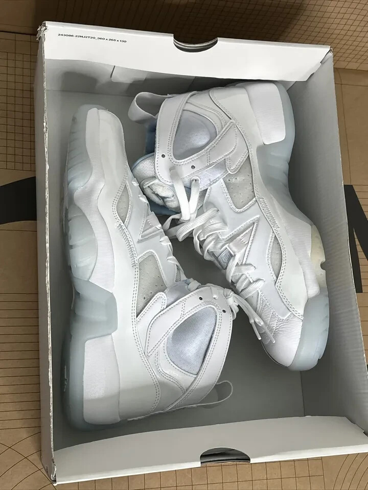 New Women's Nike Jordan JUMPMAN TWO TREY Size 11.5 White/ ICE BLUE ...