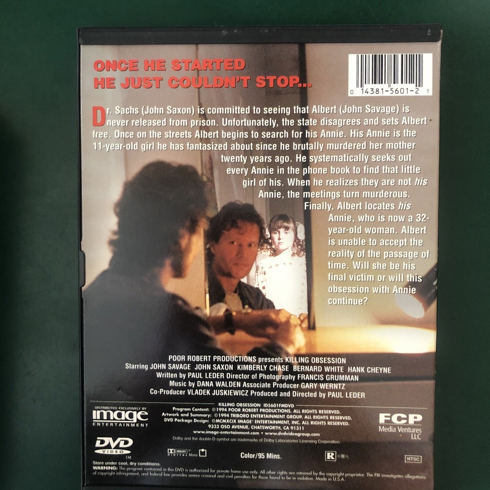 Killing Obsession - John Savage - DVD - Snap Case - Like New! | eBay
