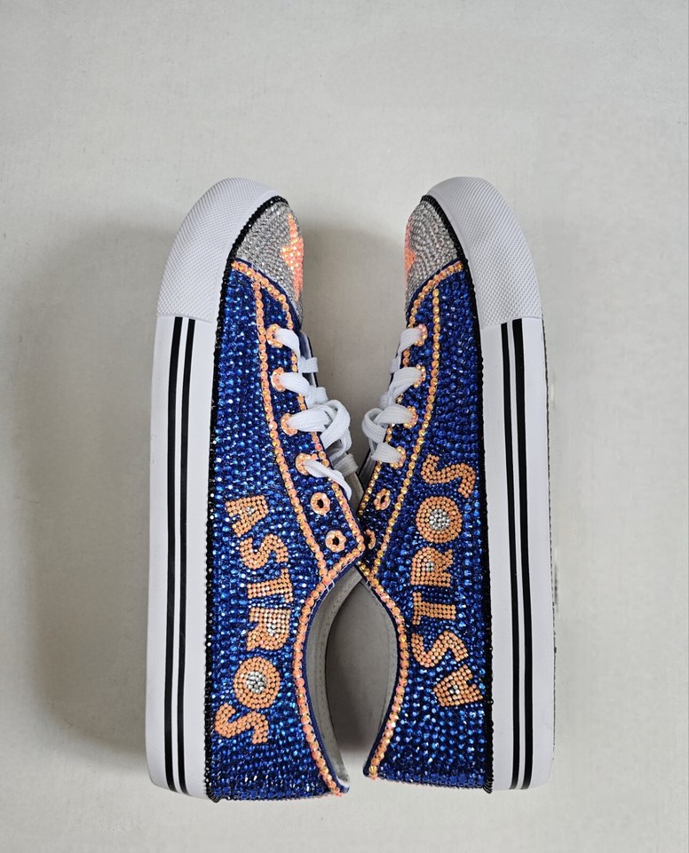 Houston ASTROS sneakers Women Size 10 Bling Rhinestone custom epic step ...