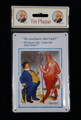 RARE! VINTAGE LESSER & PAVEY DONALD MCGILL TIN PLAQUE DEVILS SISTER ...