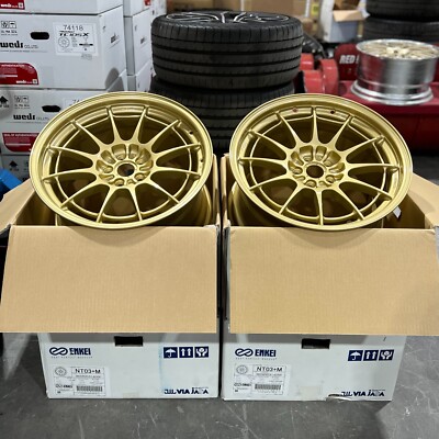 SET of 4 Enkei NT03+M 18x9.5 +40 5x114.3 Gold | eBay