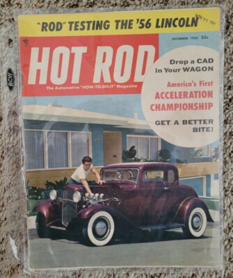 1955, December Vintage 1955 Hot Rod Magazine 1955 December Very Good ...