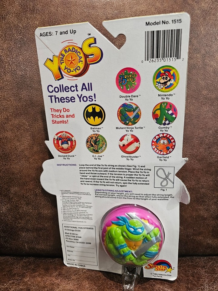 Vintage 1990 Teenage Mutant Ninja Turtles Spectra Radical Yo-Yo ...