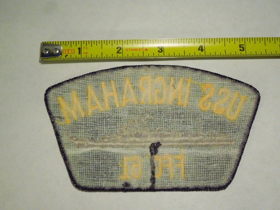 Vintage USS Ingraham FFG 61 Iron On Patch - A Frigate US Navy Battle ...