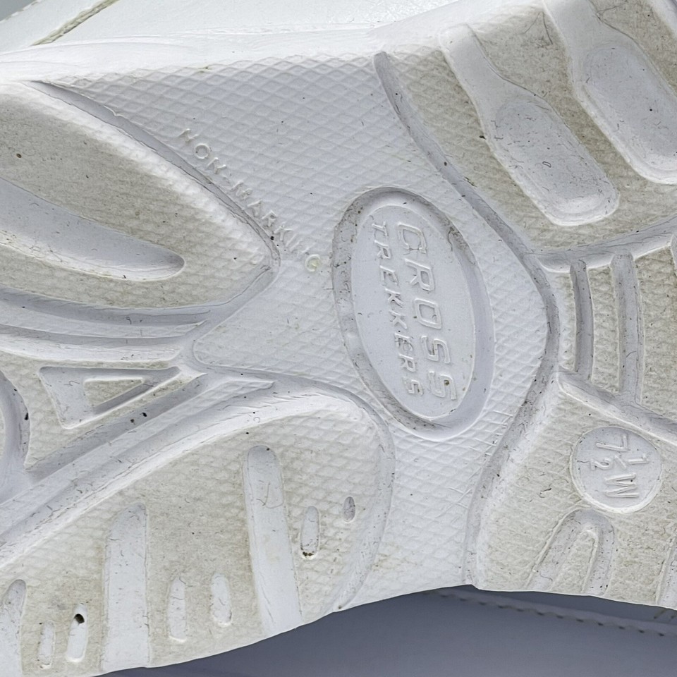 CROSS TREKKERS White Mens sz 7.5W Shoes Double Strap hook and loop ...